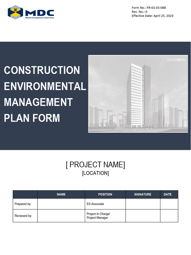 FR-01-ES-088 CEMP Form | PDF | Science & Mathematics