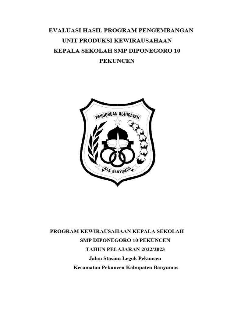 Fix Evaluasi Program Pengembangan Unit Produksi Kewirausahaan | PDF