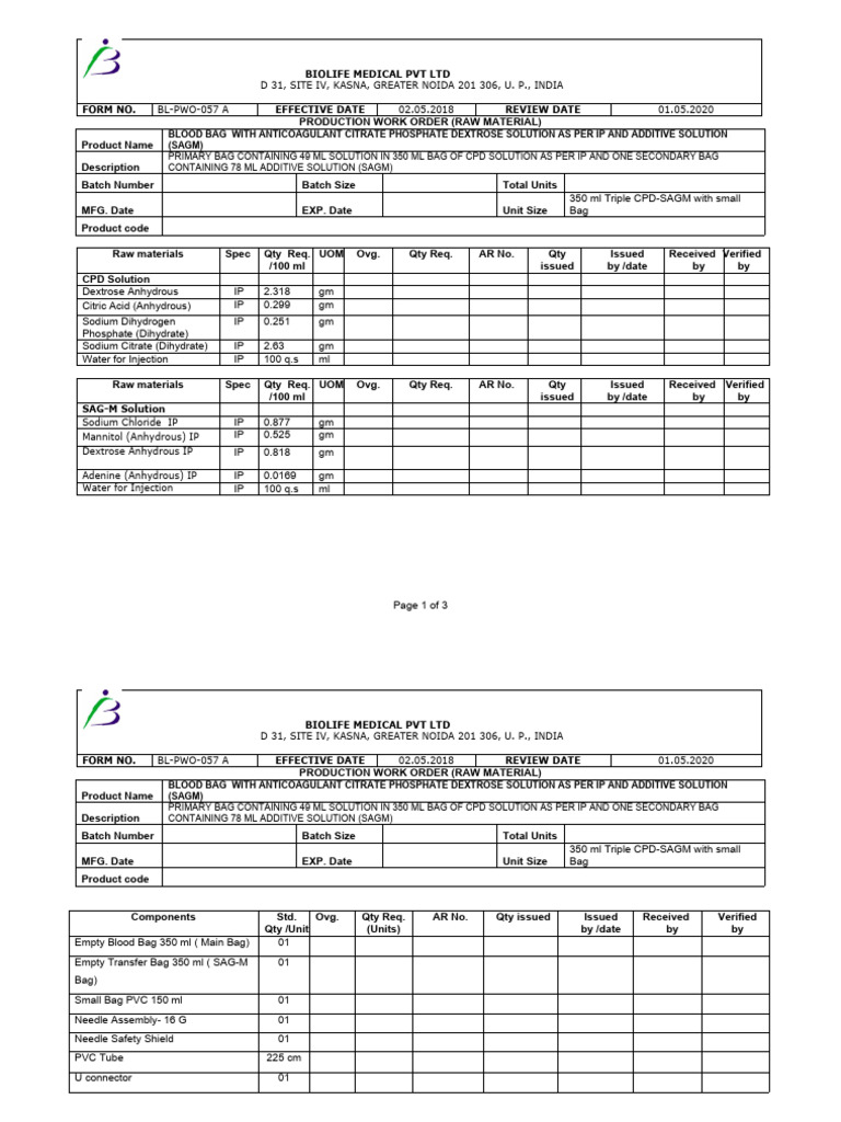 PWO Double CPD SAGM 350 Ml. | PDF