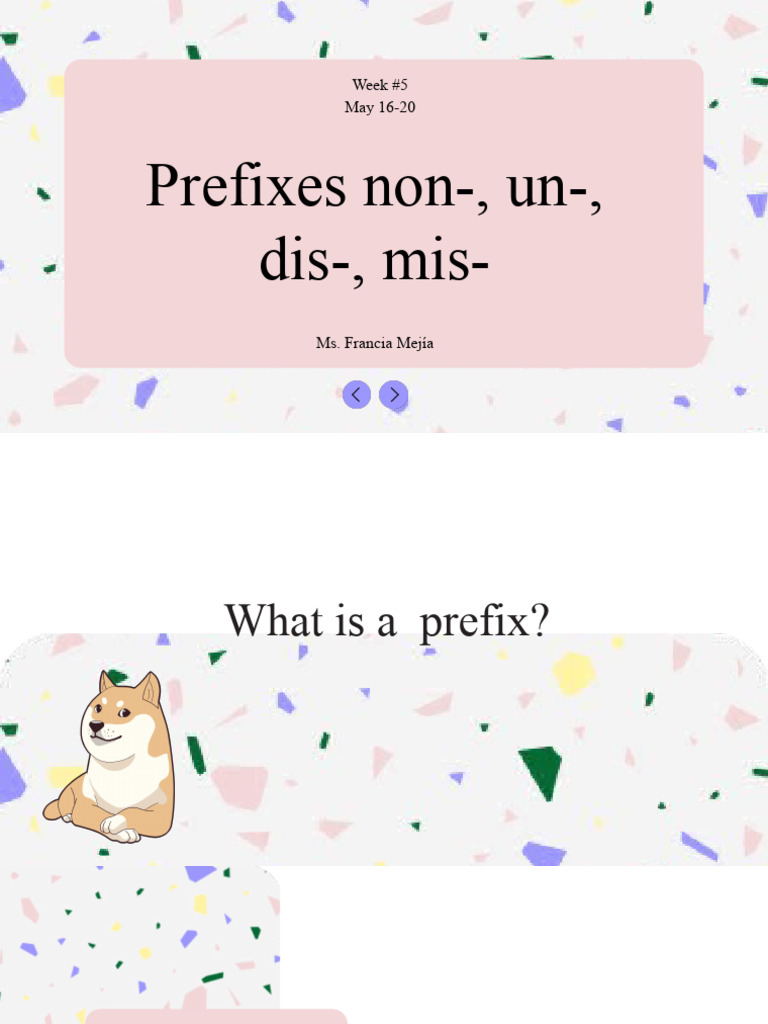 Understanding Prefixes: Non-, Un-, Dis-, Mis- | PDF