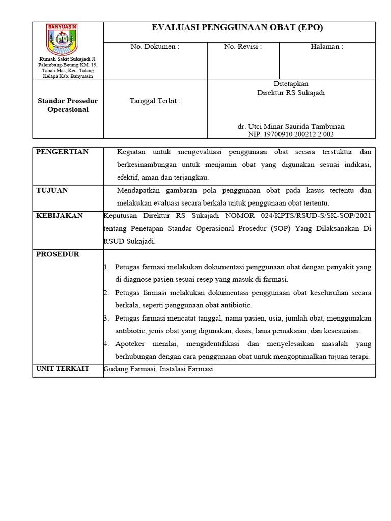Sop Epo Farmasi | PDF
