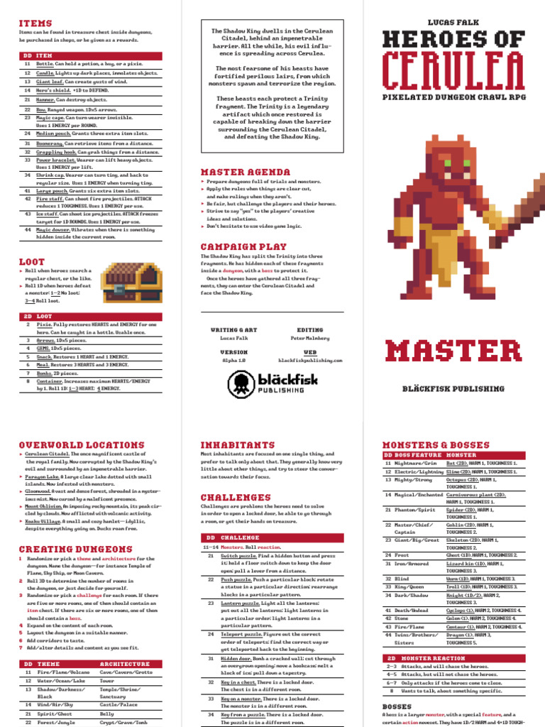 Heroes of Cerulea - Master (Print) | PDF