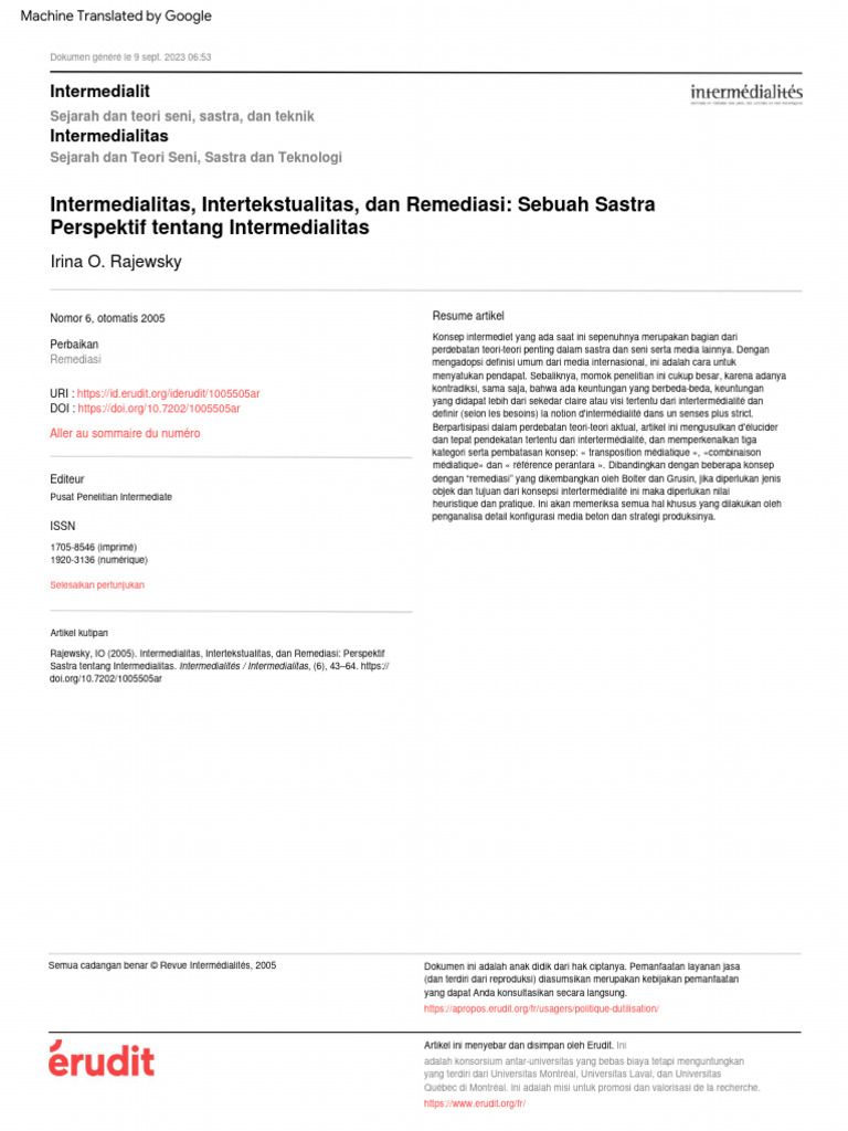 Irina Intermediality | PDF