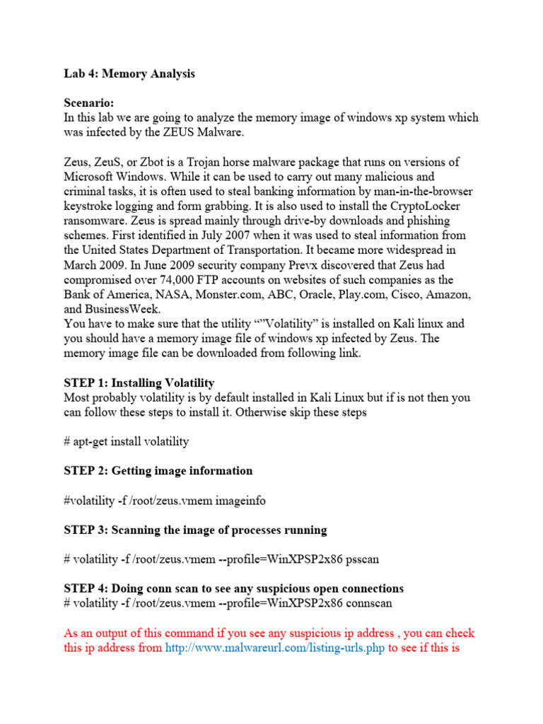 Lab3 Memory Analysis Pdf
