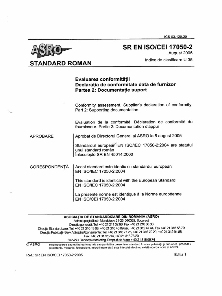 SR en Iso Cei 17050 2 | PDF