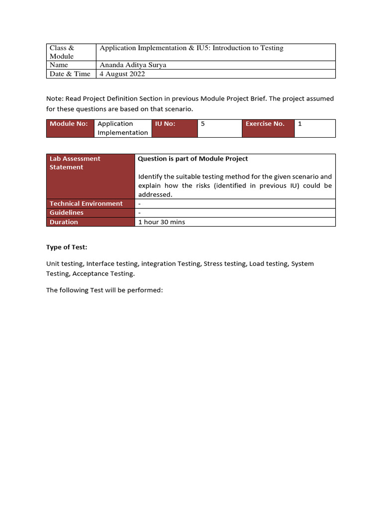 IU5-LabAssessment - Ananda Aditya Surya | PDF