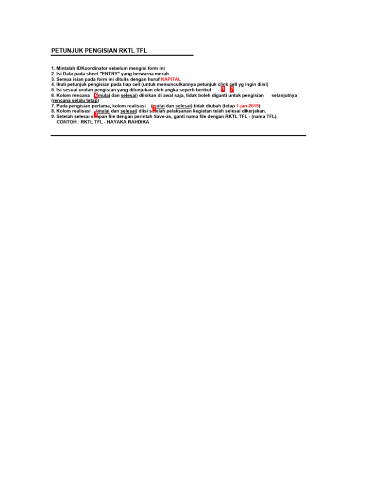 RKTL TFL | PDF