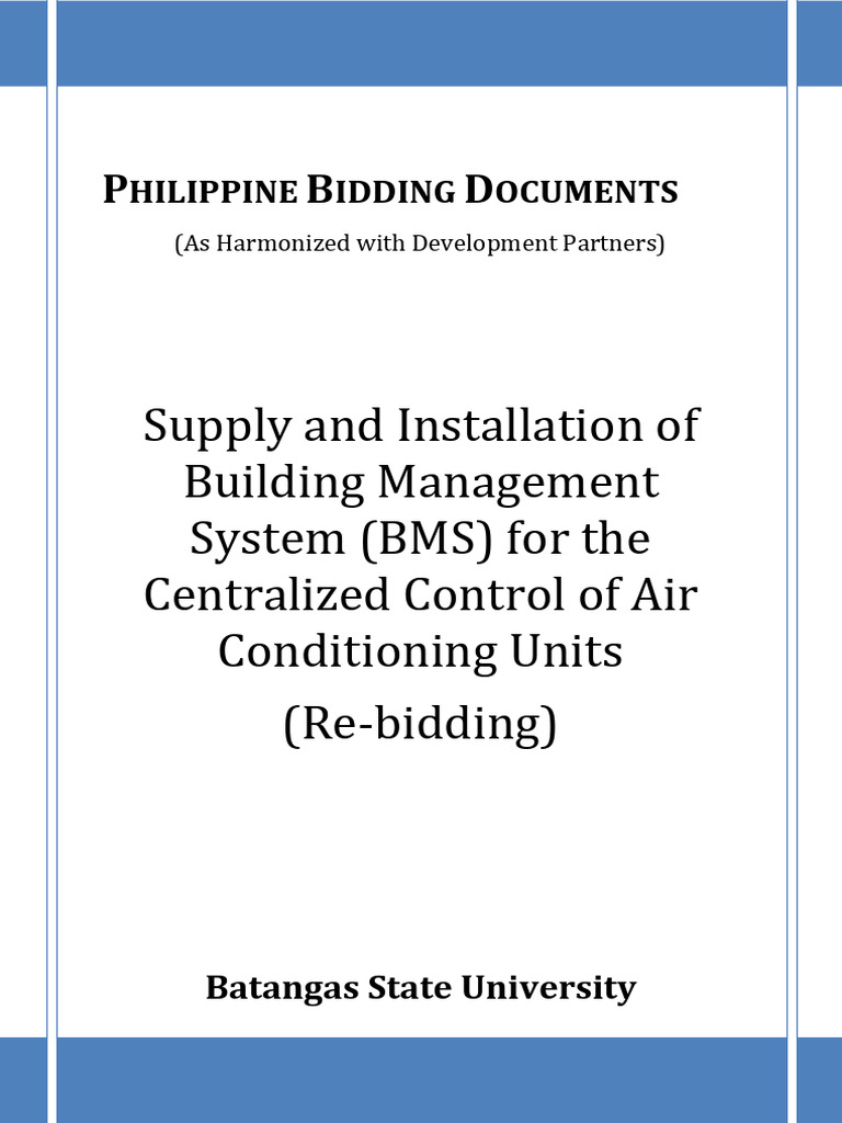 Supply & Installation of Building Management System (BMS) | PDF ...