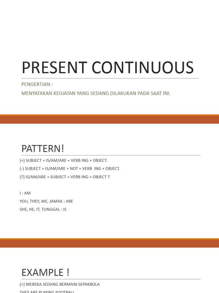 Understanding Present Continuous Tense | PDF | Cognitive Science