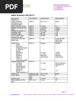 Glycerin Grade Comparison Chart | PDF | Glycerol | Chemistry