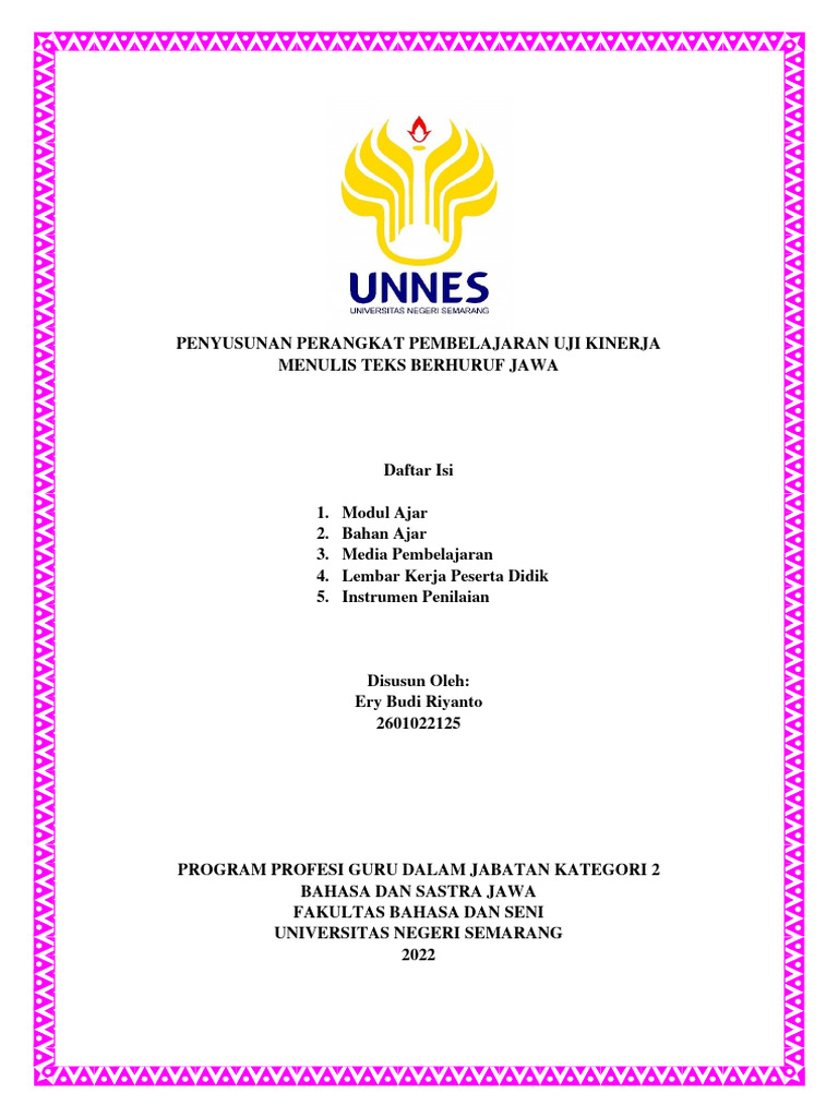 Modul Ajar Set 4 - Aksara Jawa - Ery Budi Riyanto Rev 9 | PDF