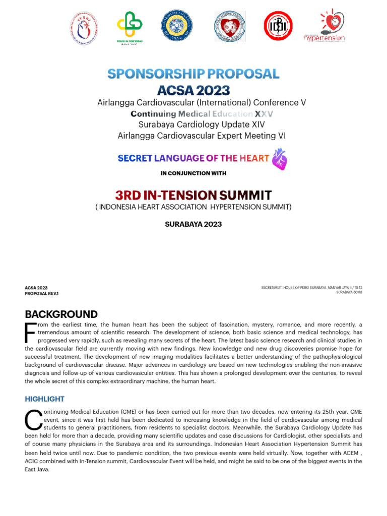 Proposal Sponsorship ACSA 2023 Intension 0406 | PDF