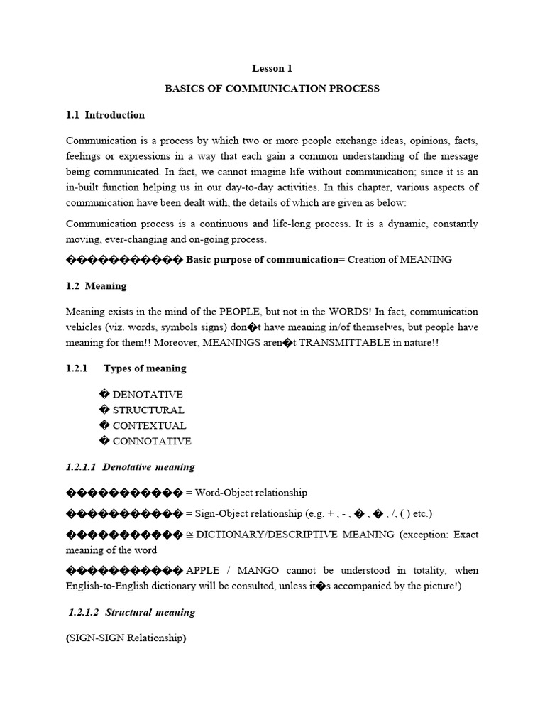 Module 1. Communication Process | PDF | Nonverbal Communication ...