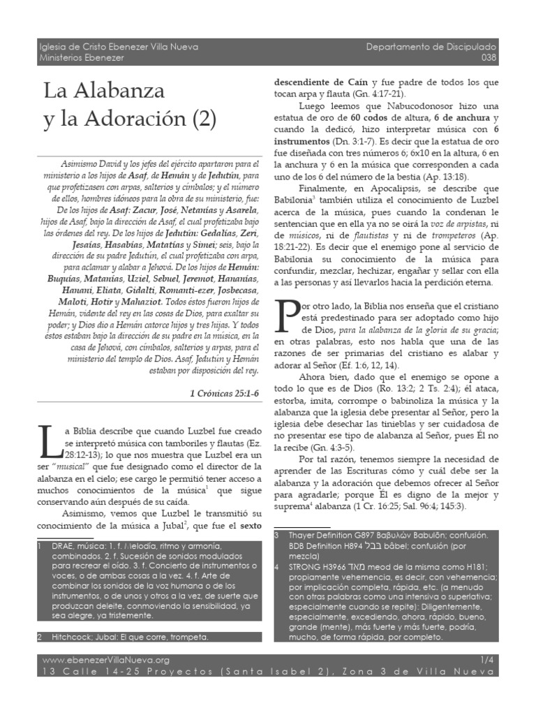 038 La Alabanza y La Adoracion 2 | PDF