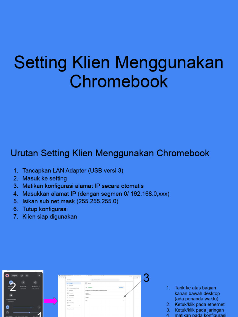Setting Klien Menggunakan Chromebook | PDF