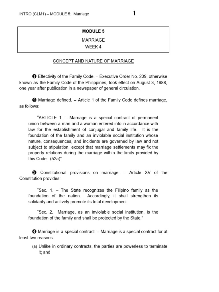 Itl - Week 4 | PDF | Annulment | Marriage