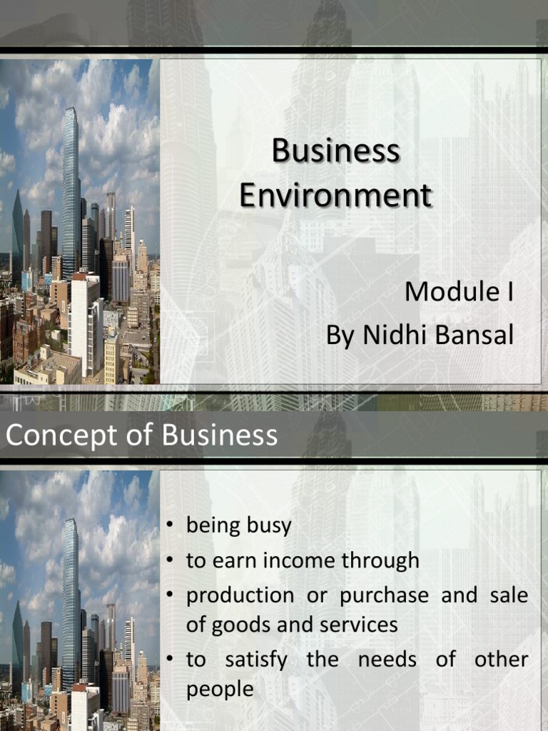 Understanding Business Environment Basics | PDF
