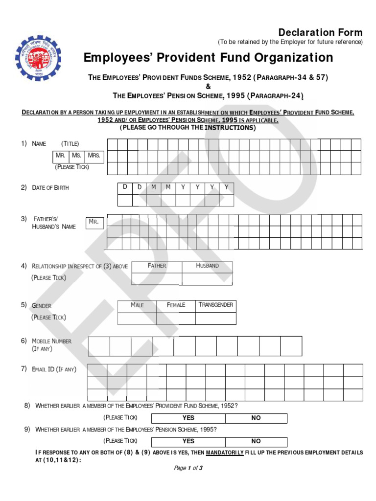 PF FORM 11 | PDF