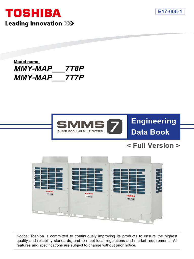 Toshiba SMMS-7 Service Manual Overview | PDF