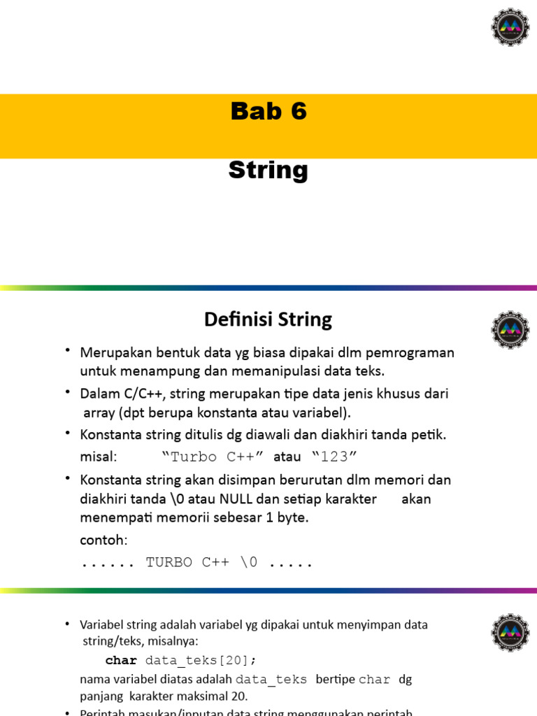 BAB 6 String | PDF