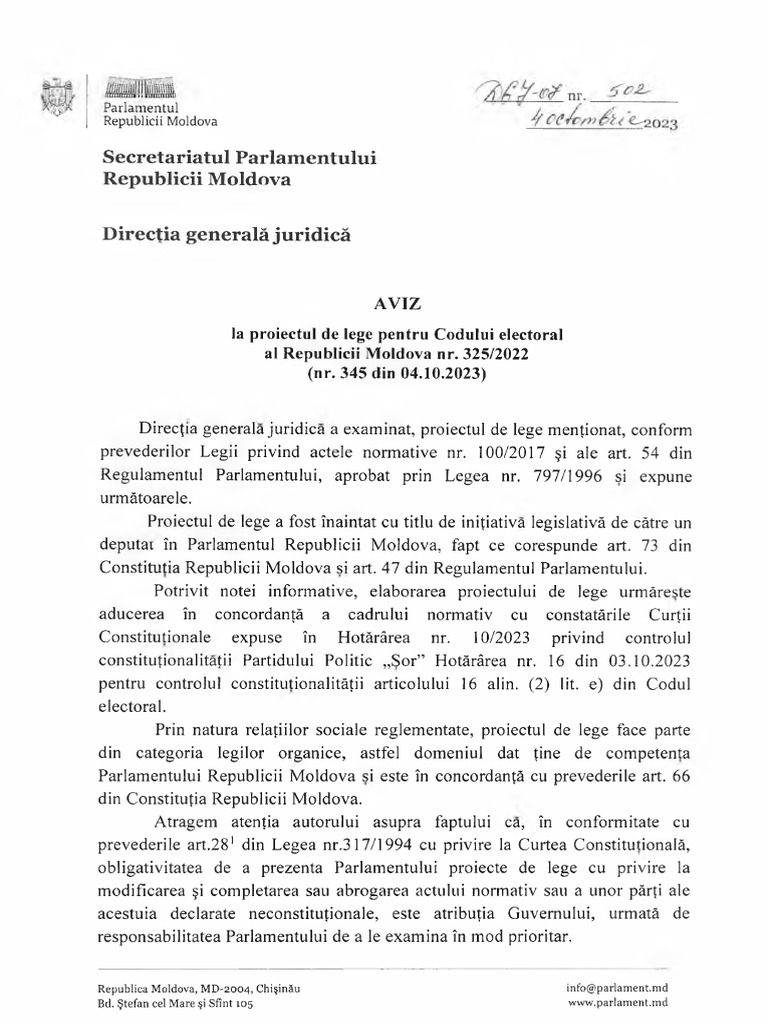 Aviz Parlament | PDF