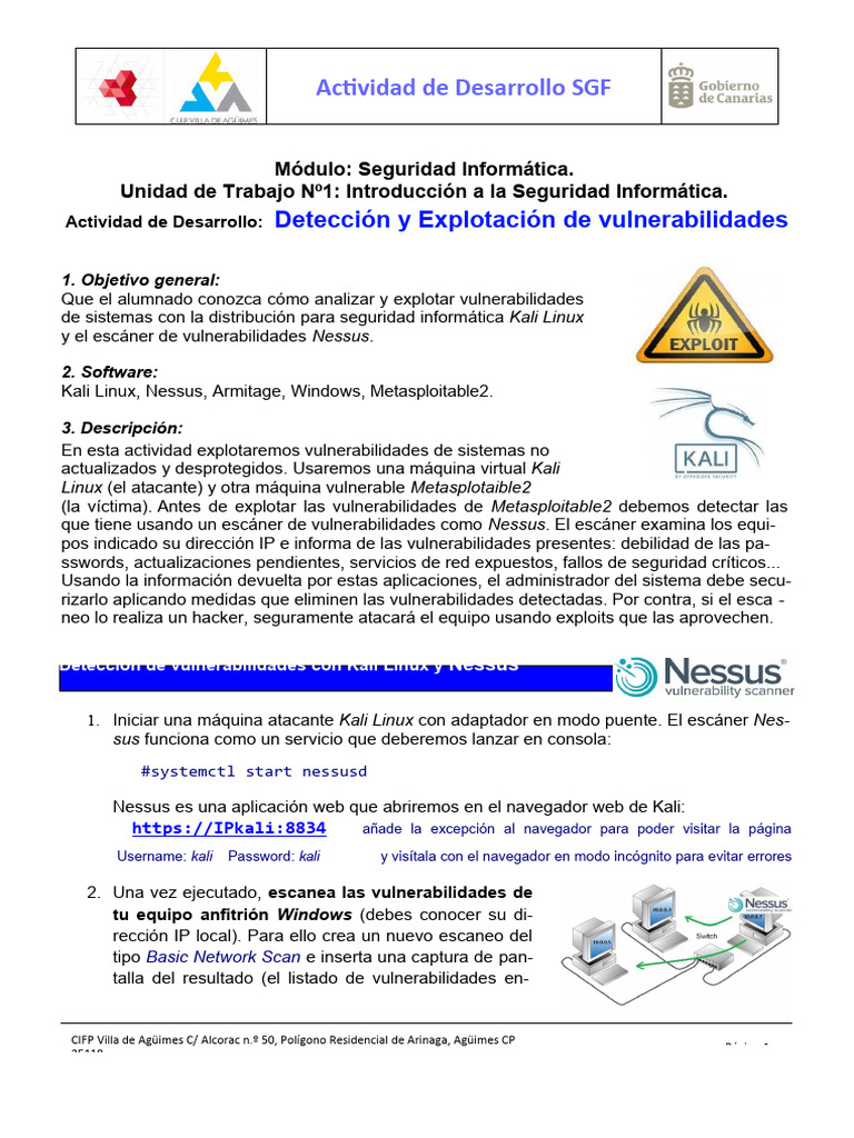 Actividad-Detección y Explotación de Vulnerabilidades | PDF | Vulnerabilidad (informática ...