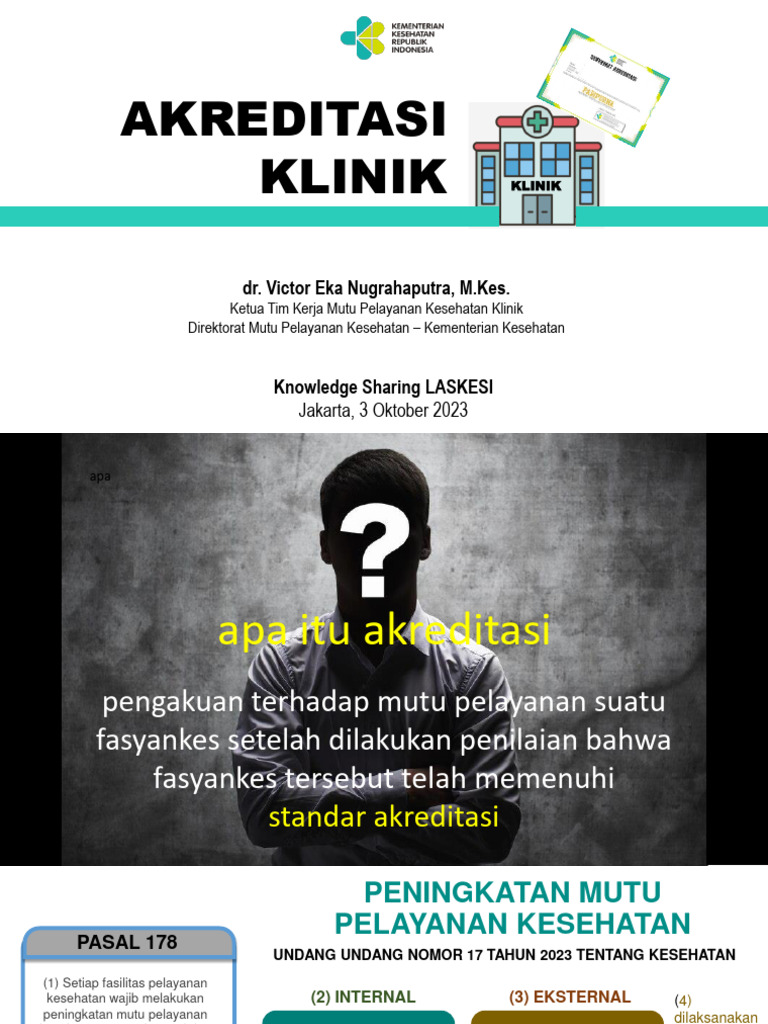 Knowledge Sharing LASKESI-Akreditasi Klinik | PDF | Bisnis