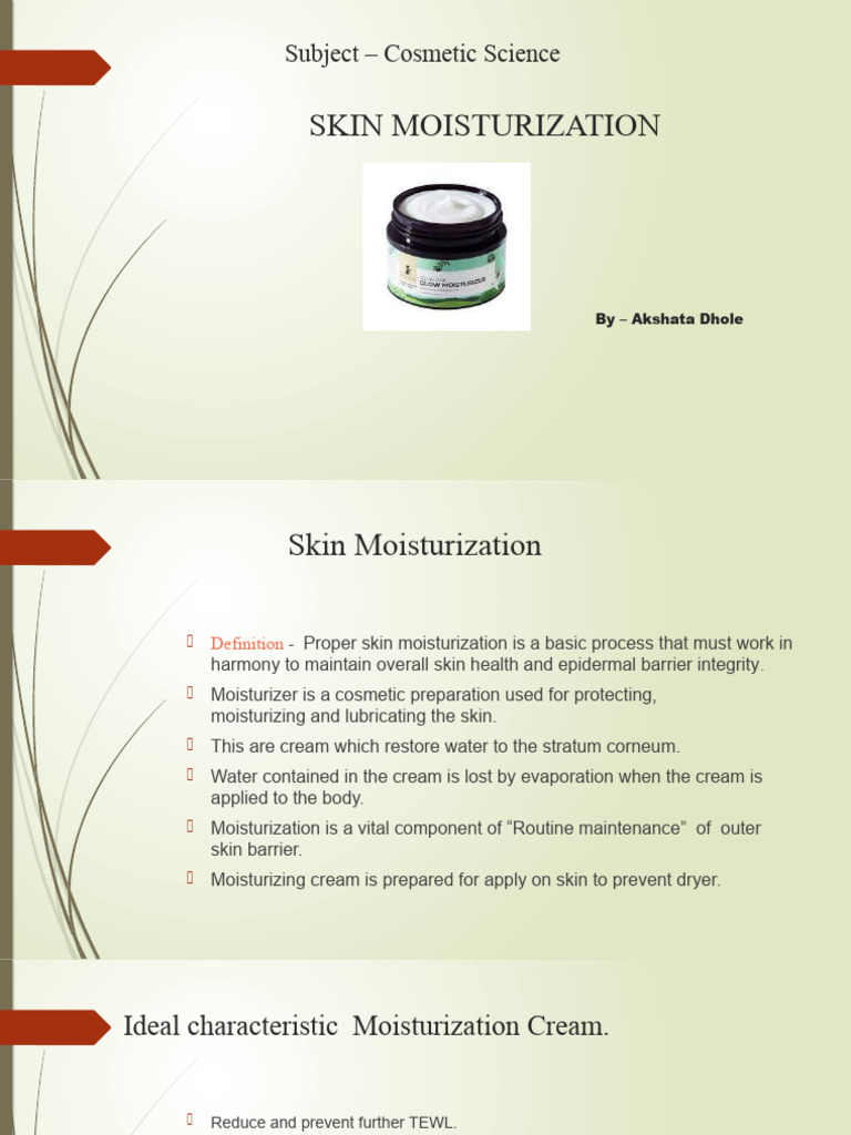 Moisturization | PDF