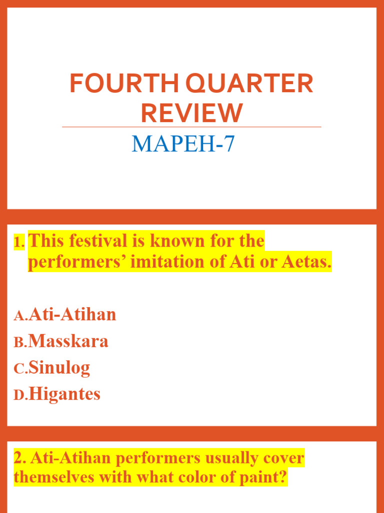 Fourth Quarter Review | PDF | Non Communicable Disease | Preventive ...