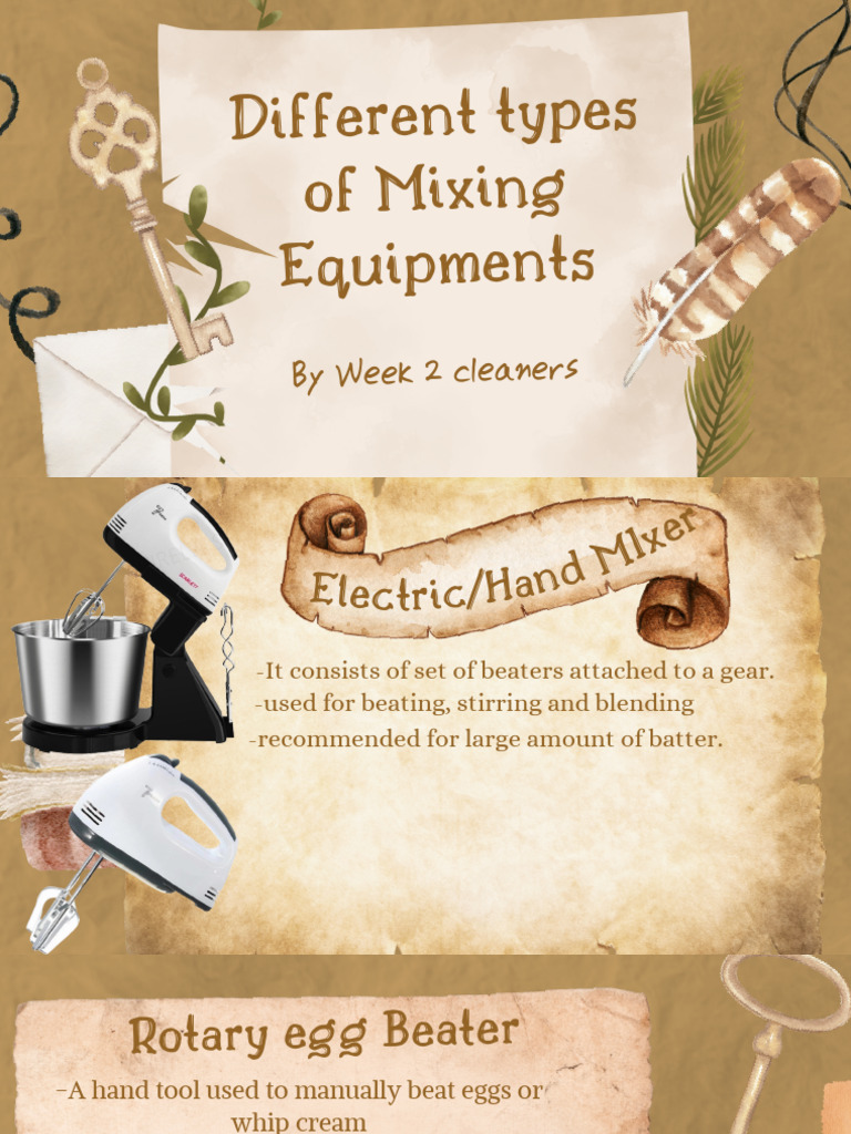 Different Types of Mixing Equipments | PDF