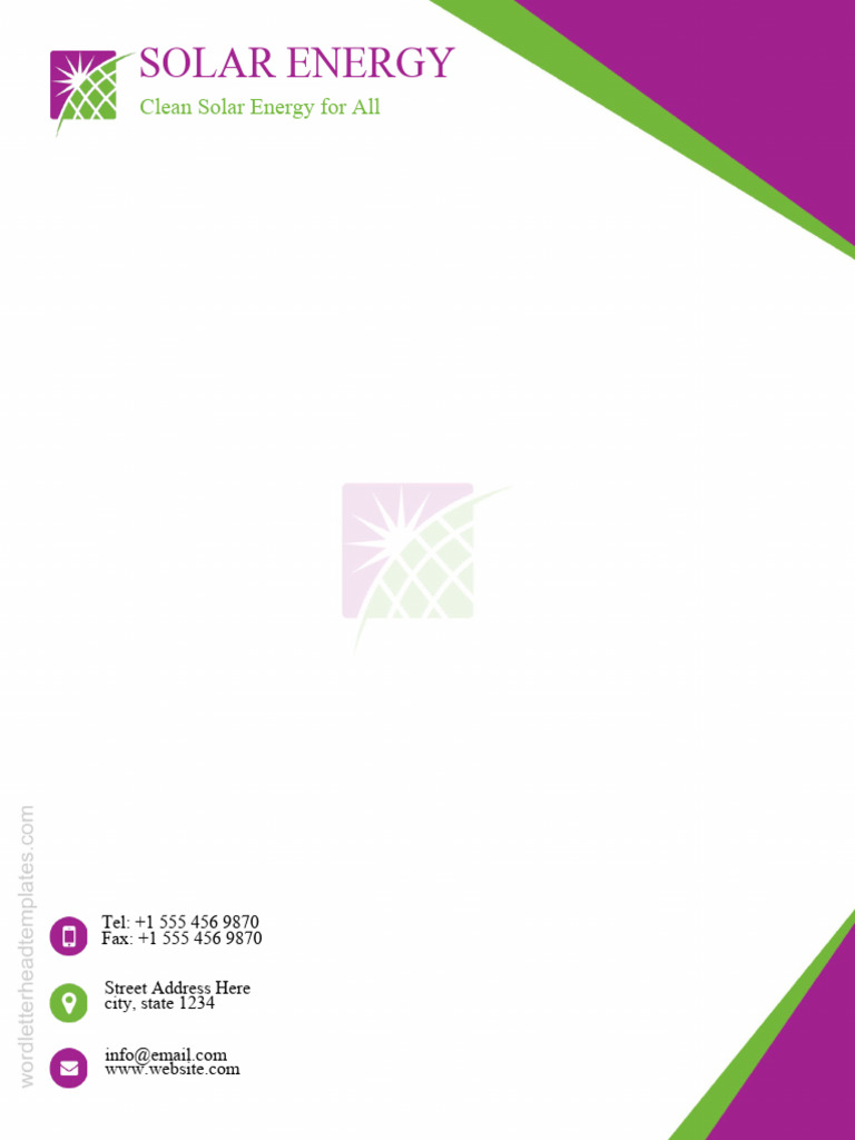 Solar Energy Letterhead 5 | PDF