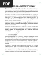 12 Leadership Styles Explained | PDF | Transformational Leadership ...