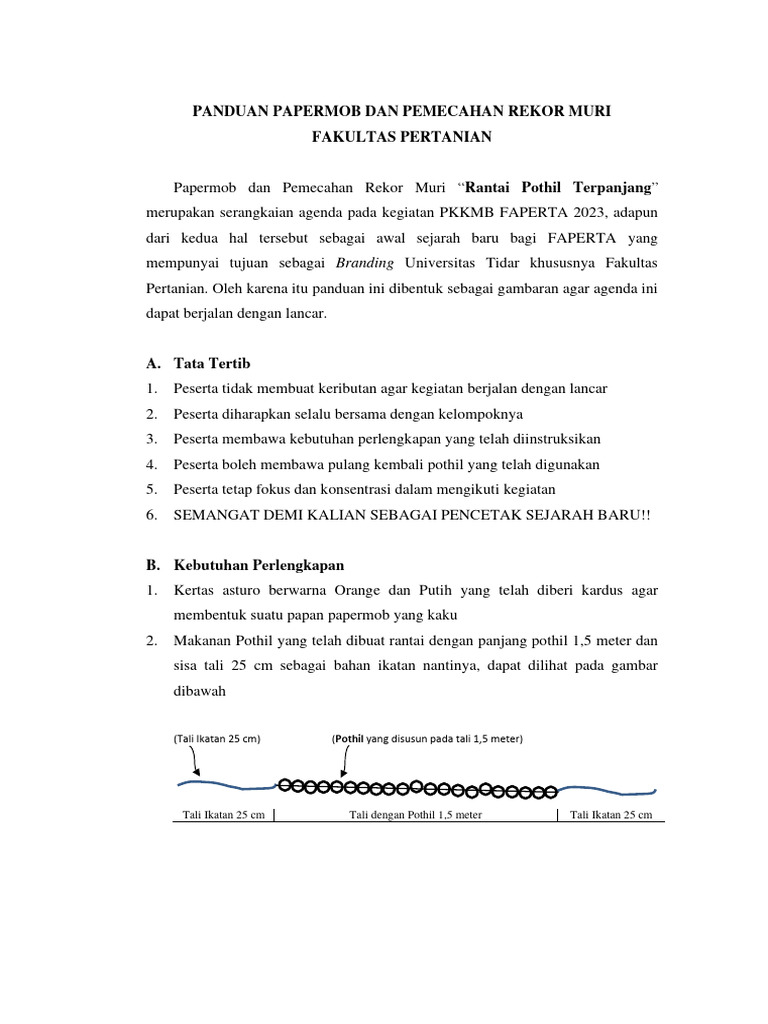 Panduan Papermob Dan Pemecahan Rekor Muri | PDF