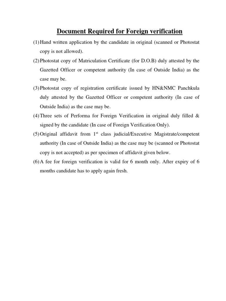 Foreign Verification | PDF