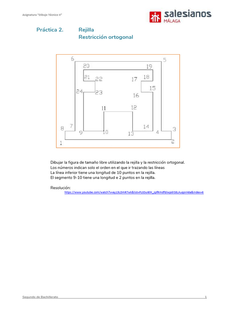 Práctica Librecad 2 Rejilla Restricción Ortogonal Pdf