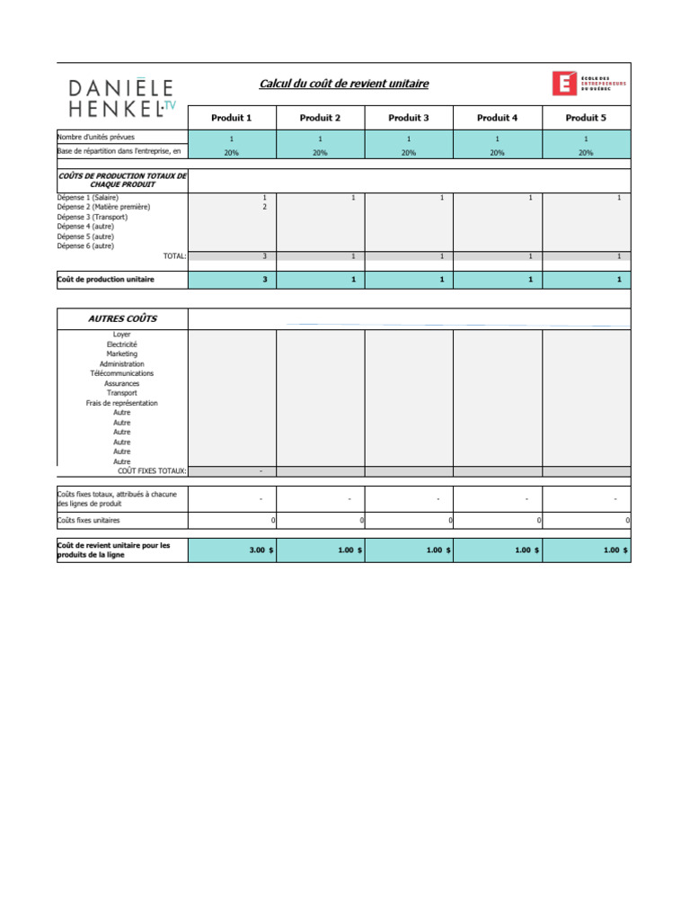 Calcul-prix-de-revient-Excel | PDF Calcul-prix-de-revient-Excel | PDF