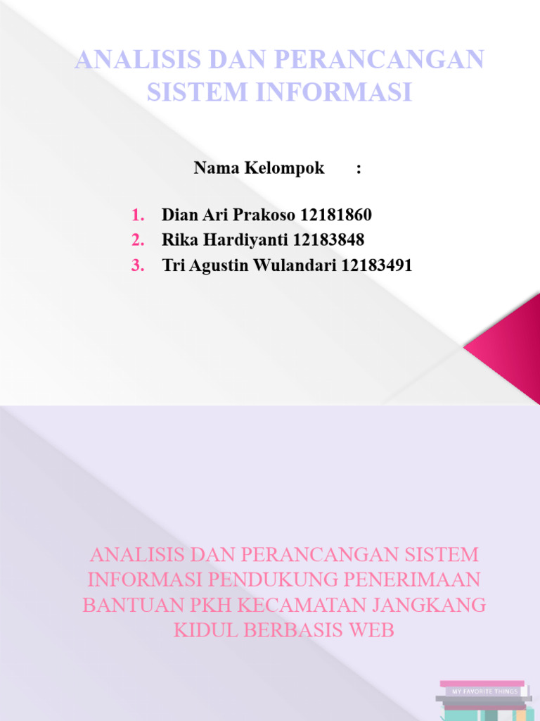 Analisis Dan Perancangan Sistem Informasi PPT Kelompok 7 | PDF