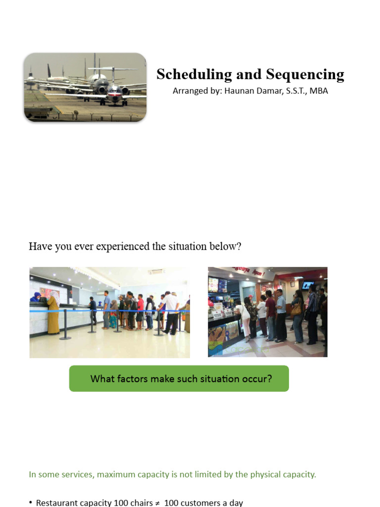 Scheduling and Sequencing | PDF