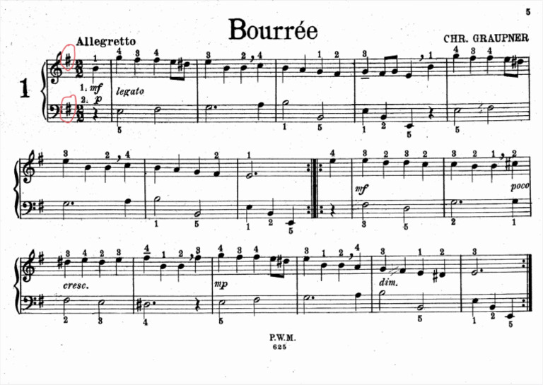 Bourrée Graupner | PDF