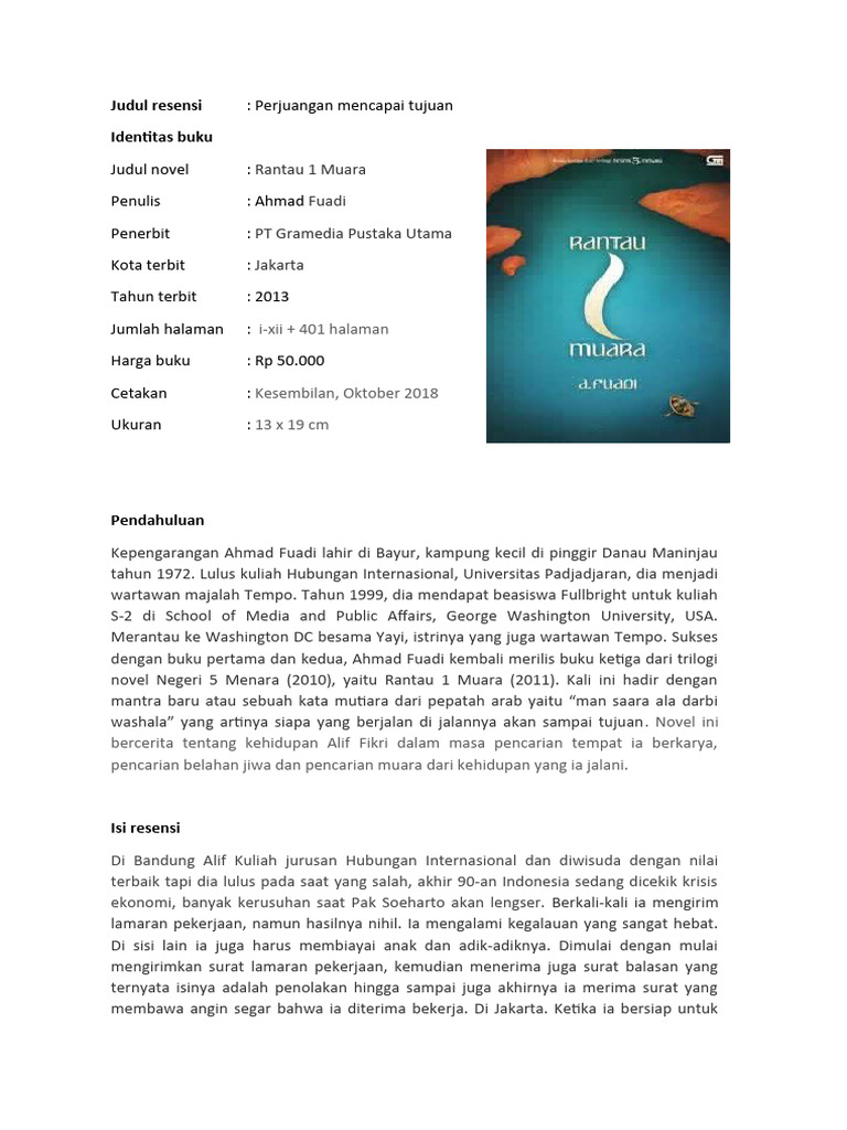 Resensi Rantau 1 Muara | PDF
