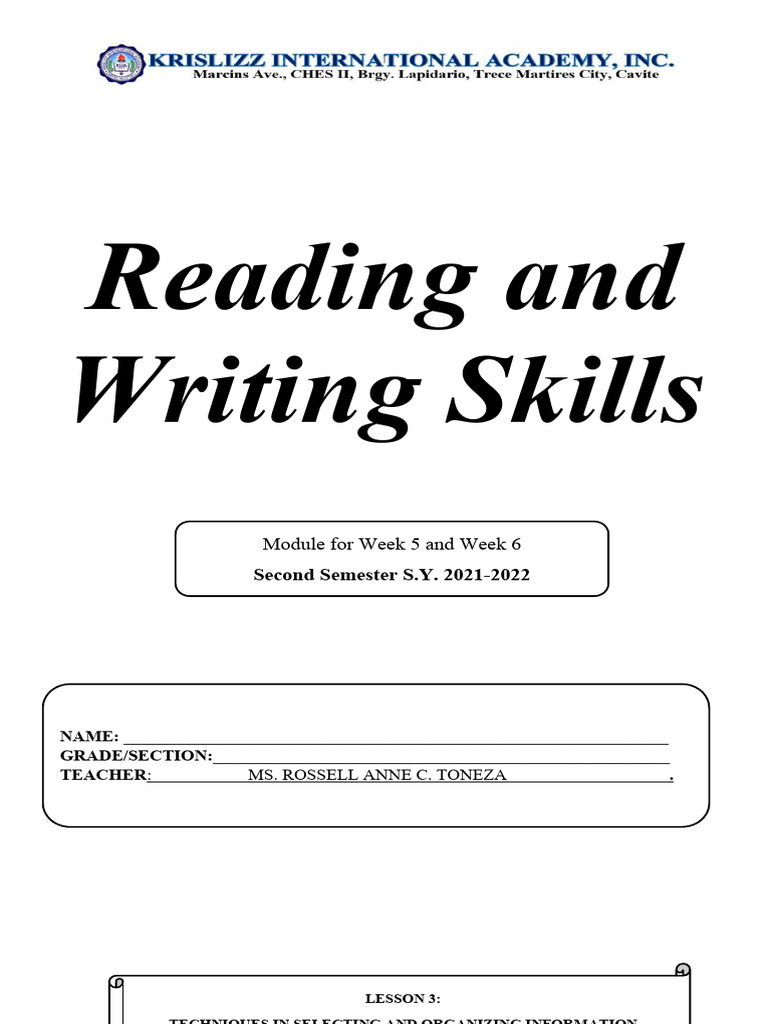 RWS Week 5 and Week 6 | PDF