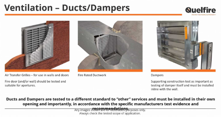 Quelfire Ducts and Dampers | PDF