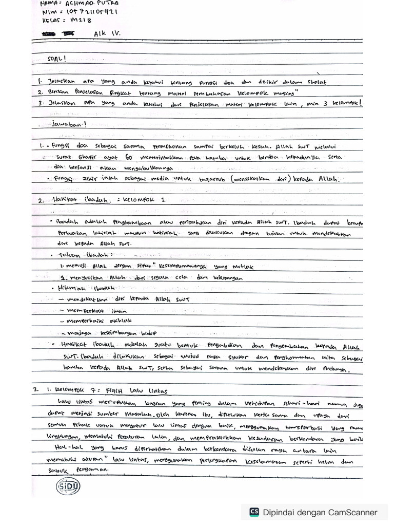 Achmad Putra, M21B, Final AIK IV | PDF