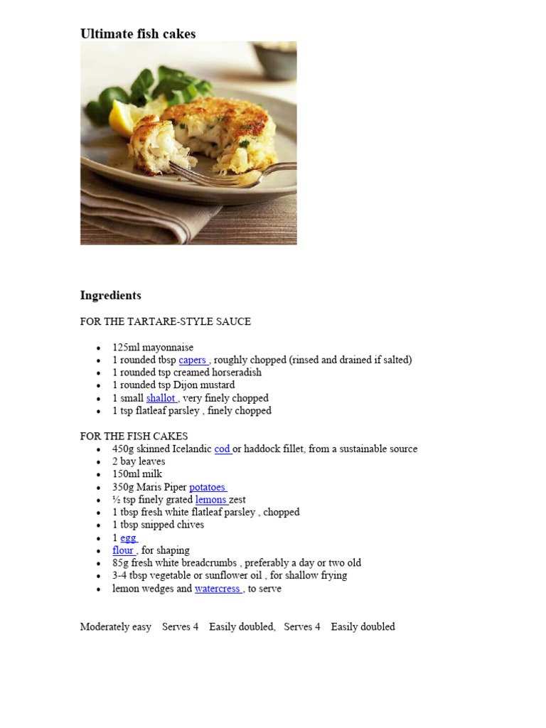 Ultimate fish cakes | PDF