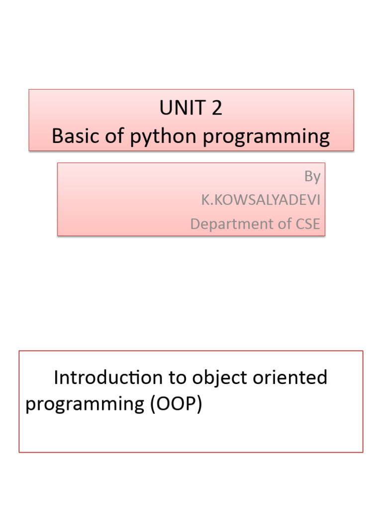 Unit 2 Introduction | PDF | Object Oriented Programming | Inheritance ... Unit 2 Introduction | PDF | Object Oriented Programming | Inheritance ...