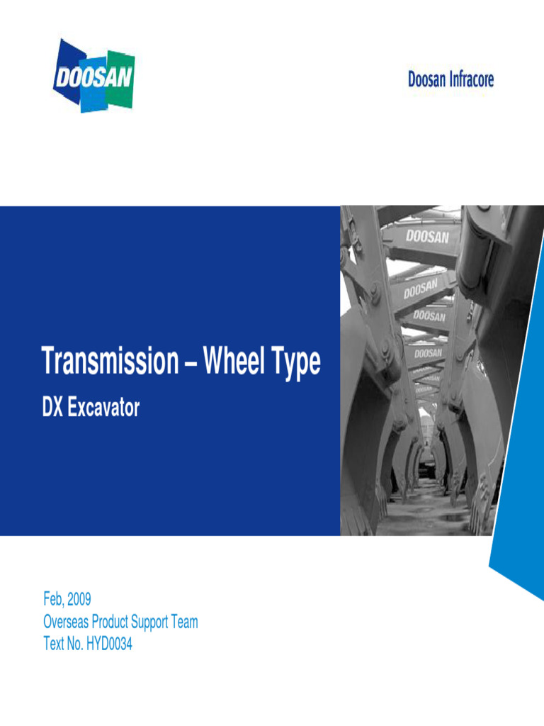 Excavator Transmission Guide | PDF
