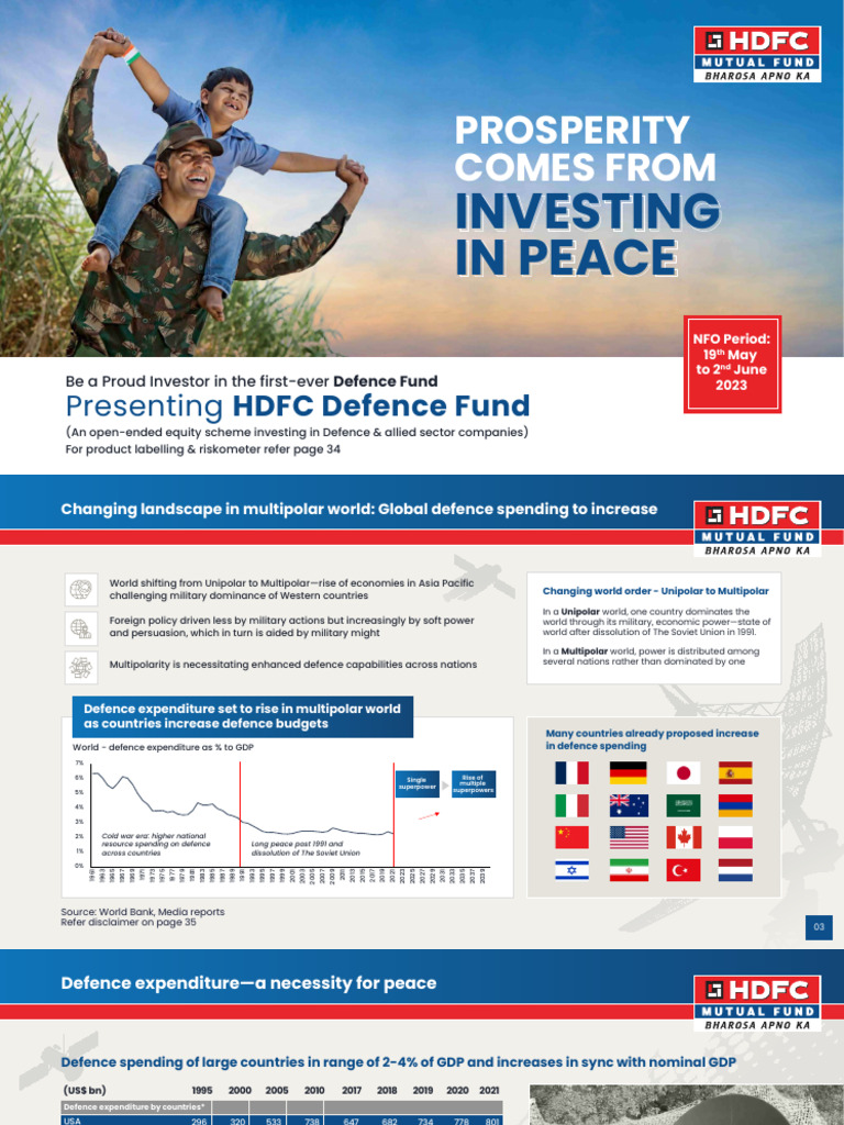 HDFC Defence Fund - Presentation - May 23-1-pages-1,3-5 | PDF