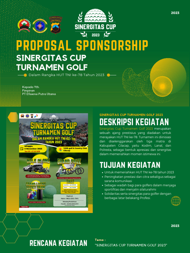 Sinergitas Cup Golf 2023 HUT TNI ke-78 | PDF