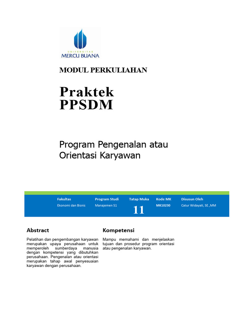 Prak PPMSDM PP 11 | PDF