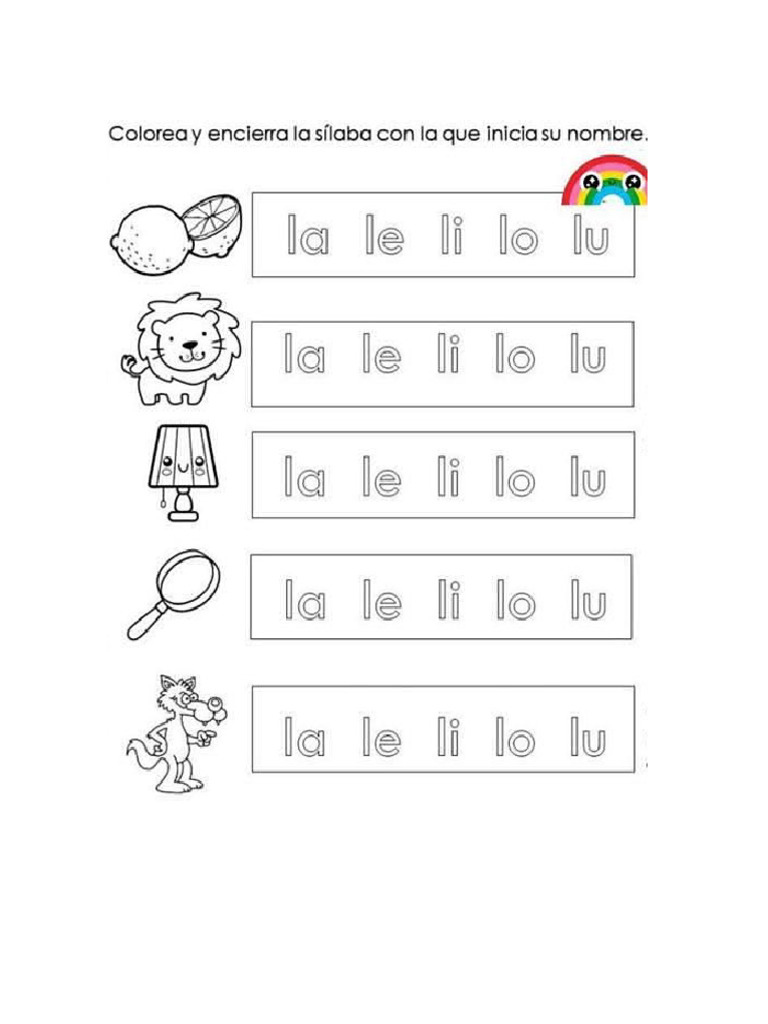 Actividades Letra L | PDF